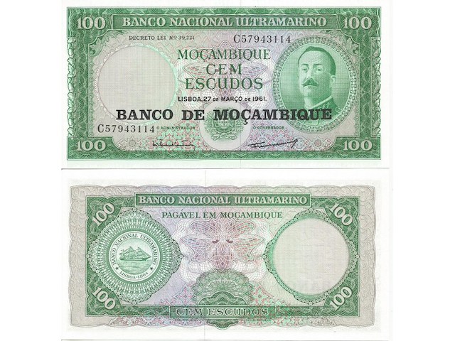 MOZAMBIQUE 100 escudos 1961. UNC