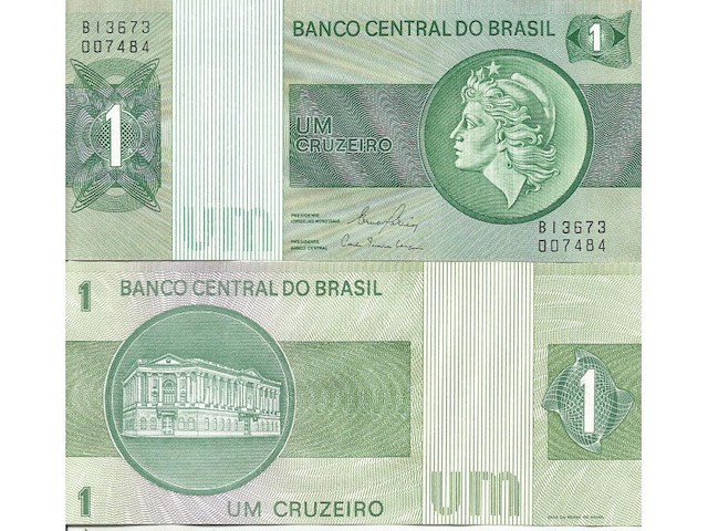 BRAZIL Brasil 1 cruzeiro 1972-1980. UNC