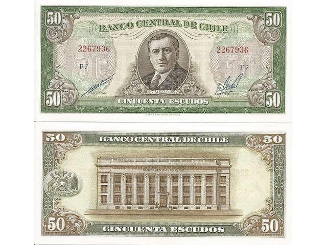 CHILE Čile 50 escudos  1962-1975. UNC