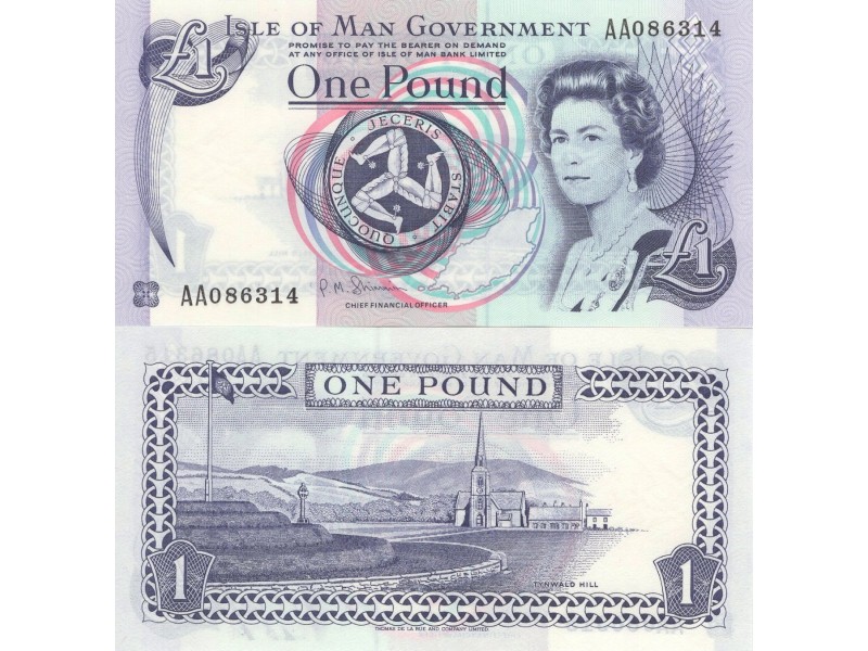 ISLE OF MAN Ostrvo čoveka 1 Pound 2009 UNC, P-40
