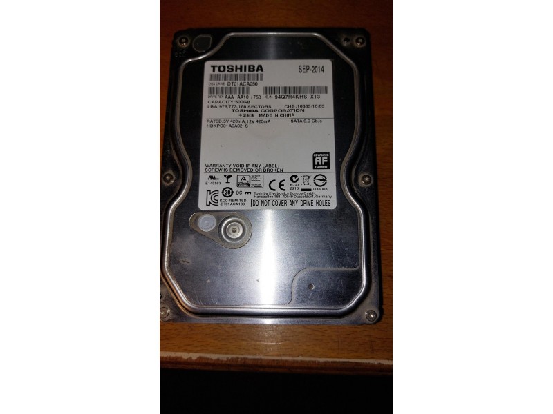 Hard disk Toshiba 500 GB