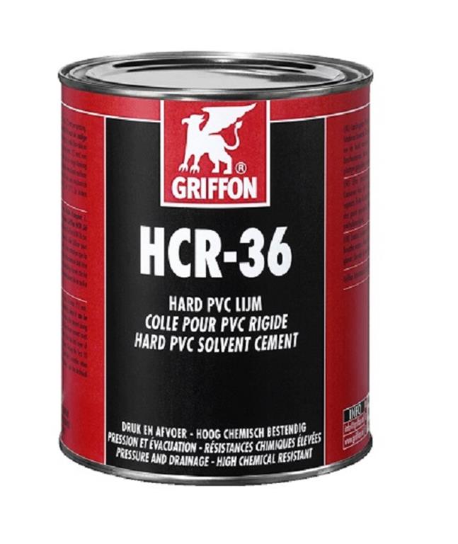 HCR-36 high chemical resistance CPVC/max. 60°C/&UPVC lepak (Solvent Cement) 1L GRIFFON