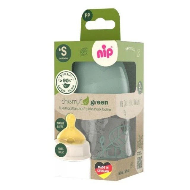 Nip Flašica Green, 120ml, 0m+, PP, S protok, Zelena