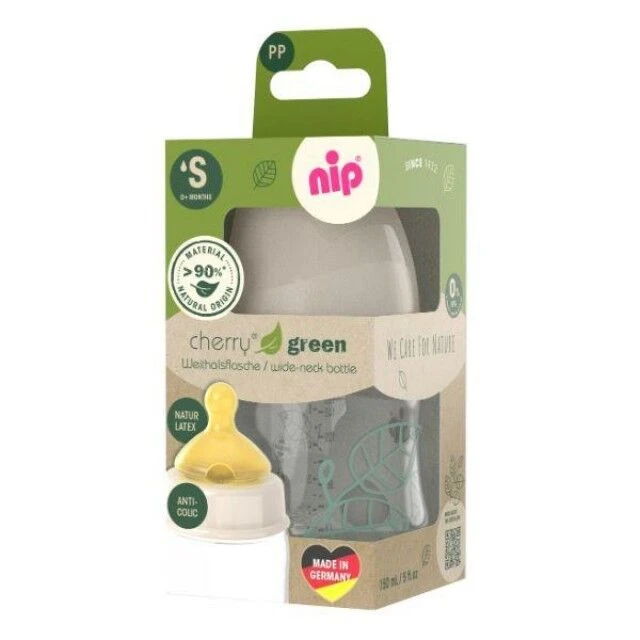 Nip Flašica Green, 120ml, 0m+, PP, S protok, Bež