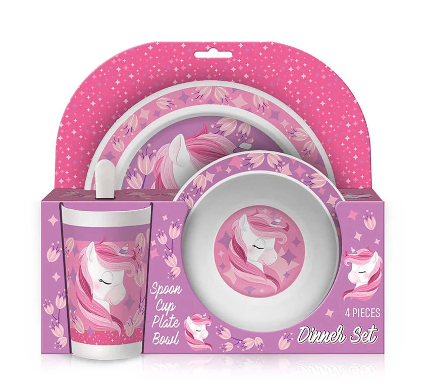 S-Cool Set za hranjenje beba Unicorn SC1600, Roze