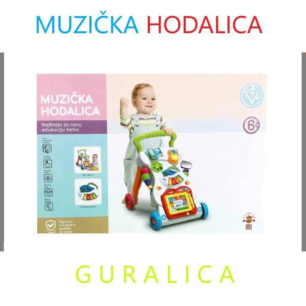 Muzička bebi hodalica guralica za bebe 6+ NOVO! Guralica / hodalica