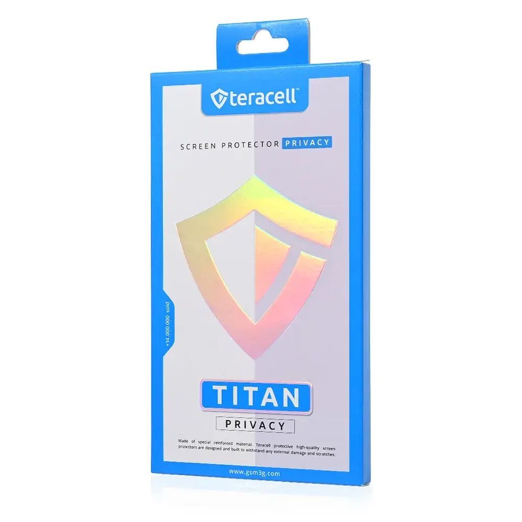 Zastitno staklo Privacy Teracell Titan 2.5D za iPhone 13/13 Pro/14/16e