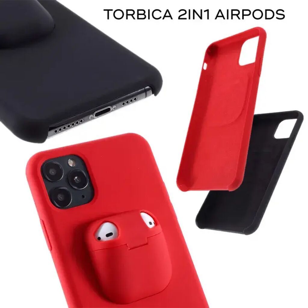 Maska 2in1 airpods za iPhone 6/6S crvena. Uz brzu dostavu i sigurnu