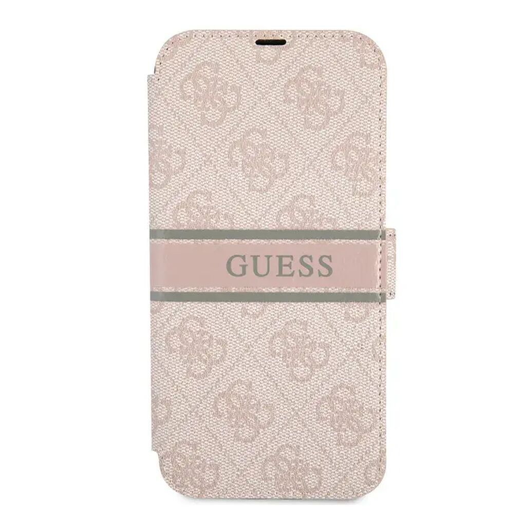 Maska Guess Stripe Bk Pu za iPhone 13 Pro 6.1 roze (GUBKP13L4GDPI). Uz