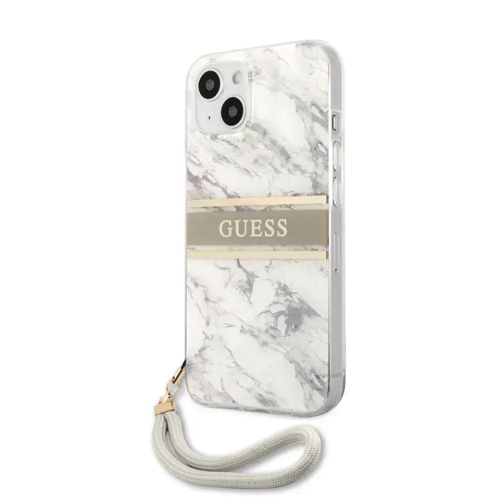 Maska Guess Marble Strap za iPhone 13 6.1 siva (GUHCP13MKMABGR). Uz