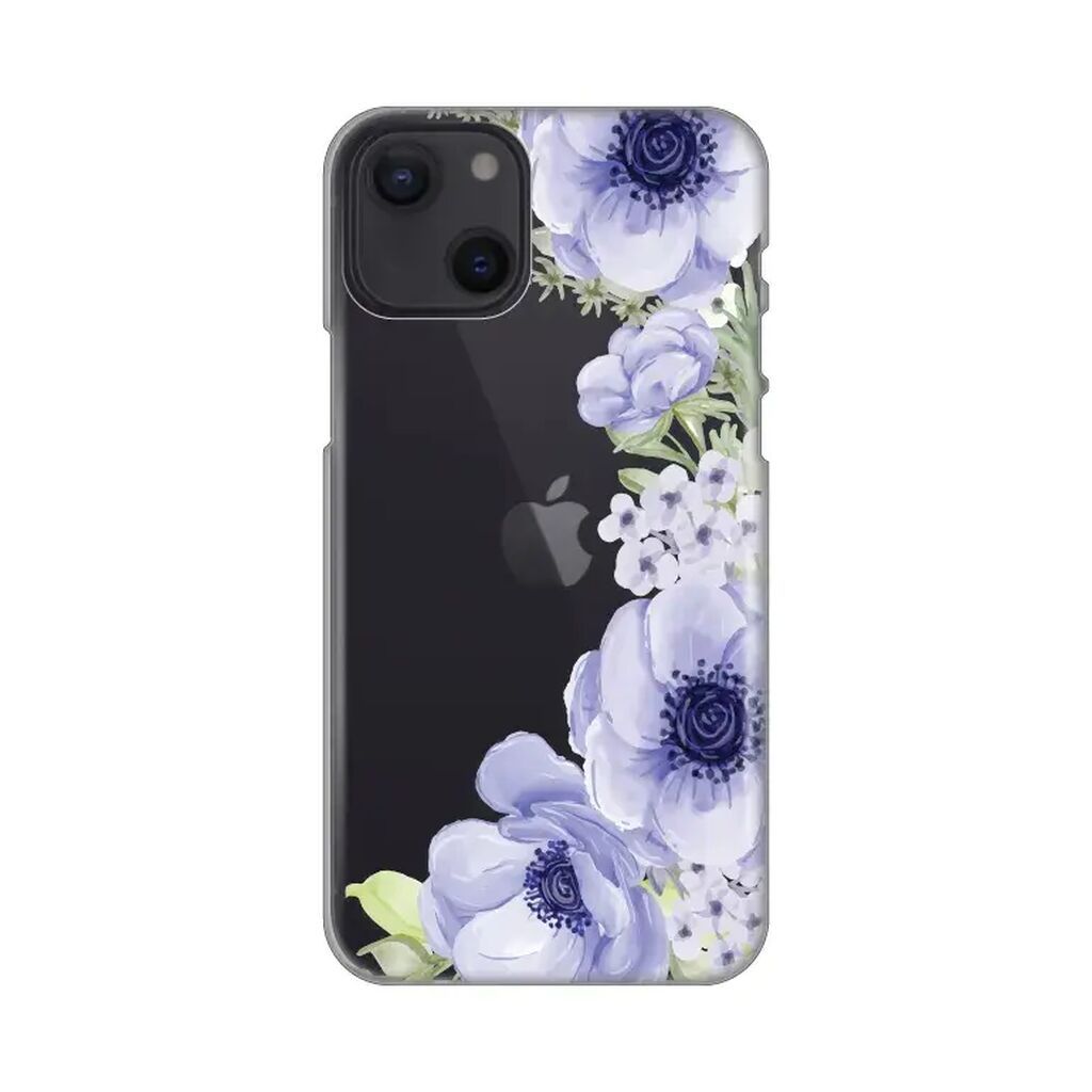 Silikonska maska sa printom (Blue Roses dizajn) za iPhone 13 6.1