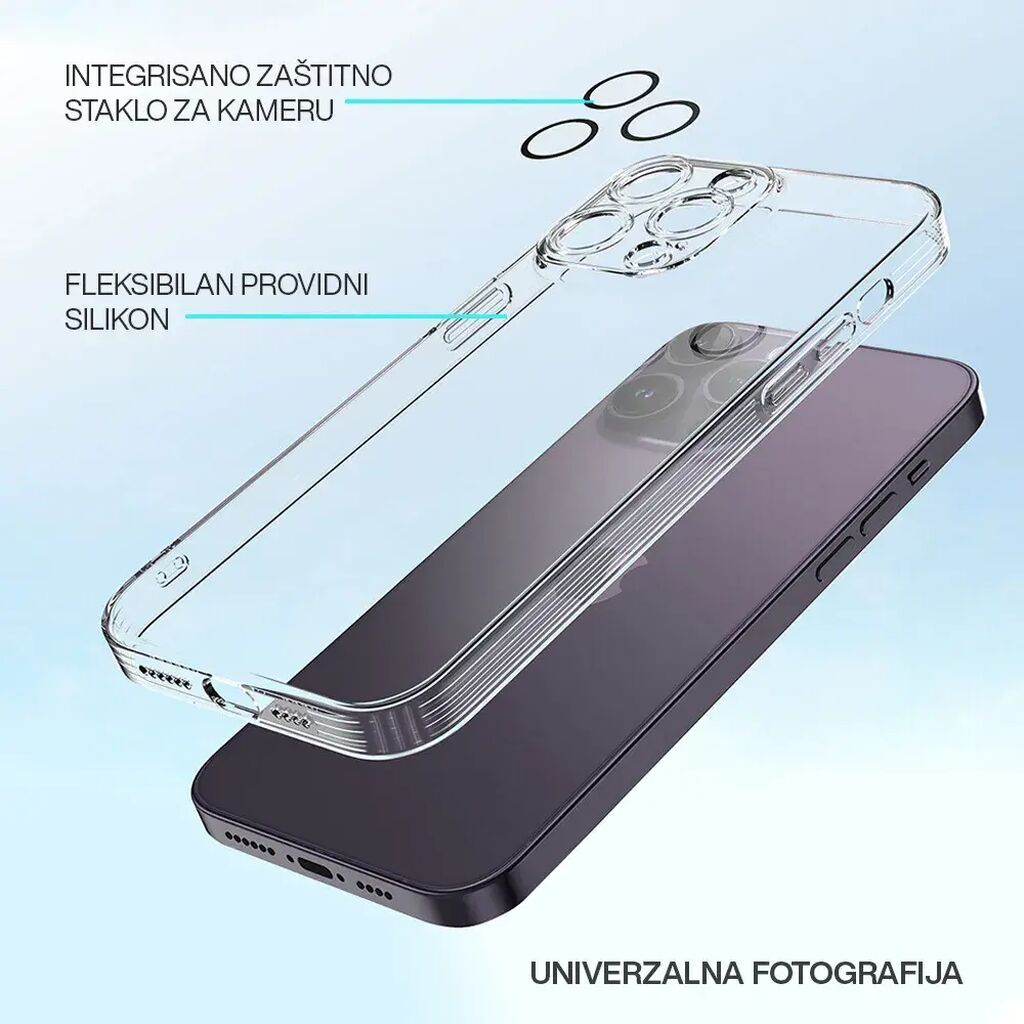 Futrola CLEAR CAMERA GLASS za iPhone 13 Pro Max (6.7) providna. Uz