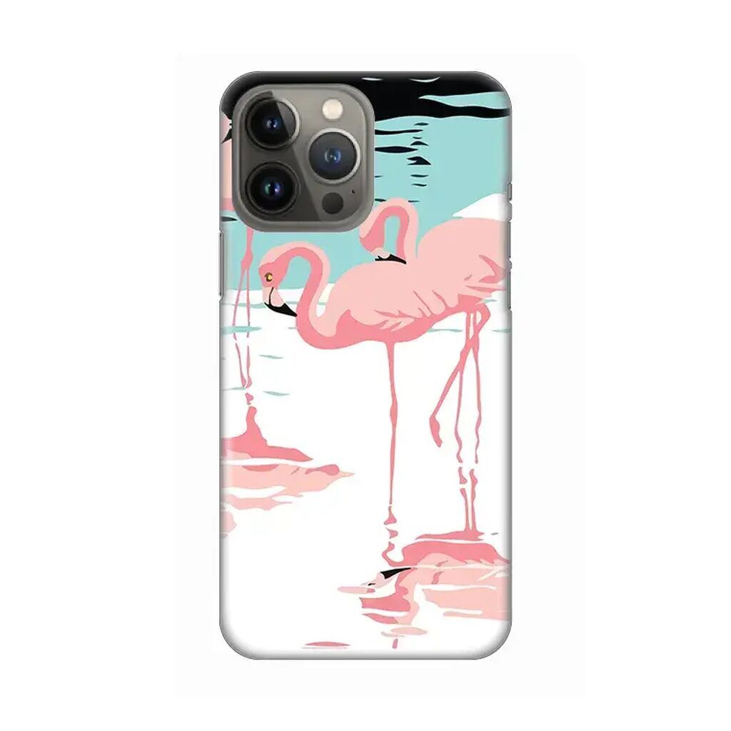 Maska Silikonska Print za iPhone 13 Pro Max 6.7 Pink Flamingos. Uz
