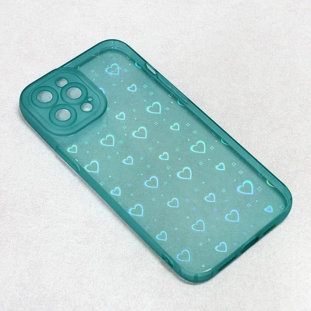 Heart Color IMD case for iPhone 12 Pro Max 6.7 in dark green. This