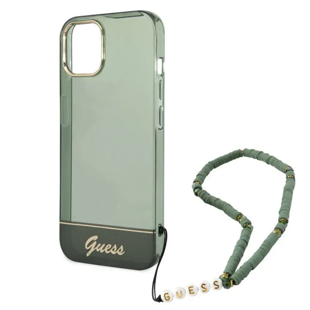 Maska Guess Hc IML Electro Cam Strap za iPhone 14 Plus 6.7 zelena