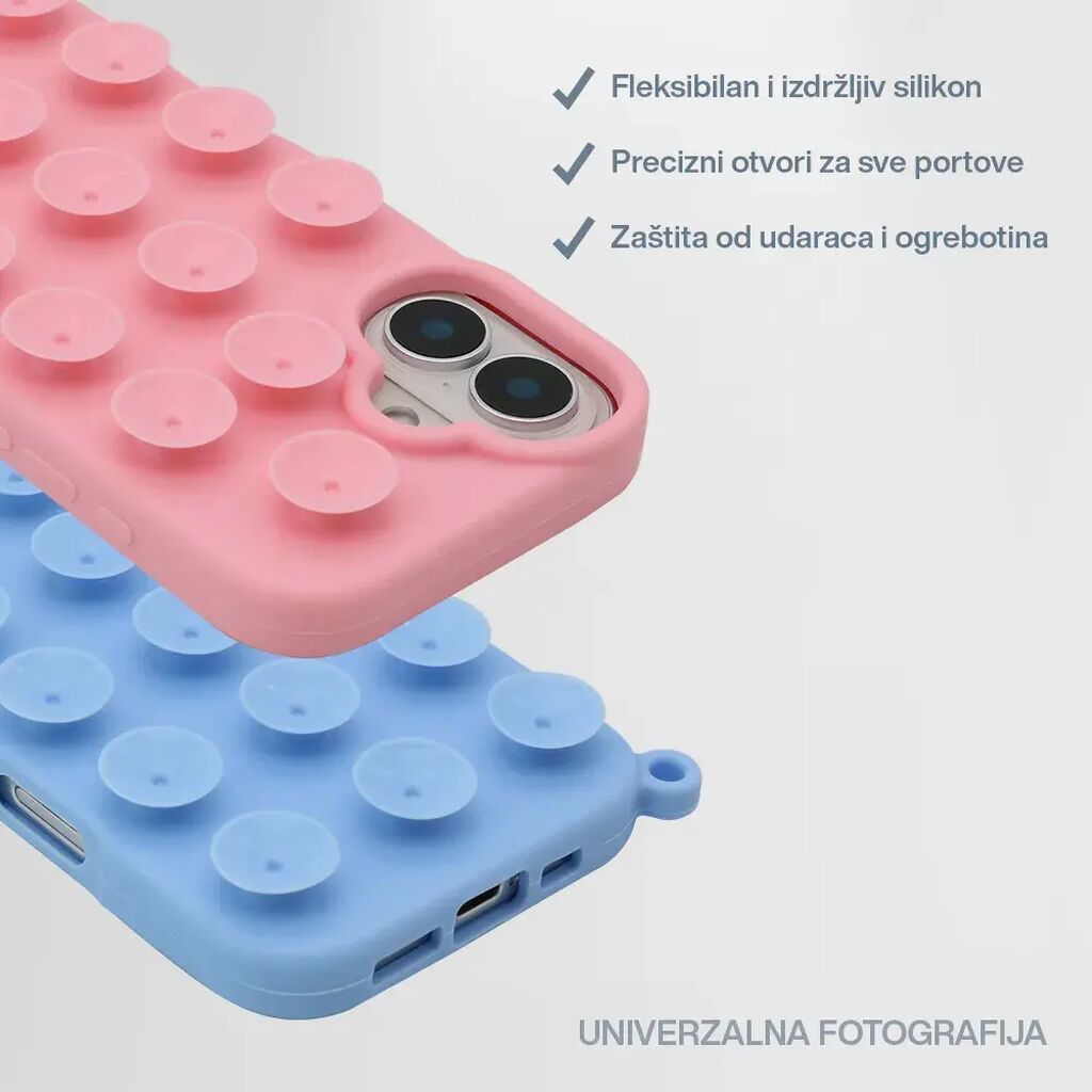 Futrola OCTOBUDDY za iPhone 13 (6.1)/iPhone 14 (6.1) roze. Uz brzu