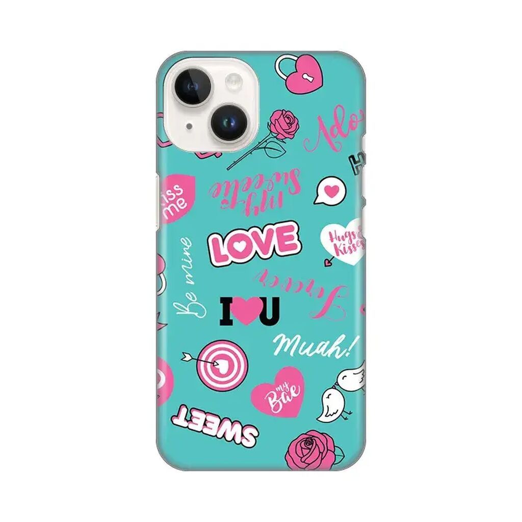Silicone Print Case for iPhone 14 6.1 Love. In addition to classic