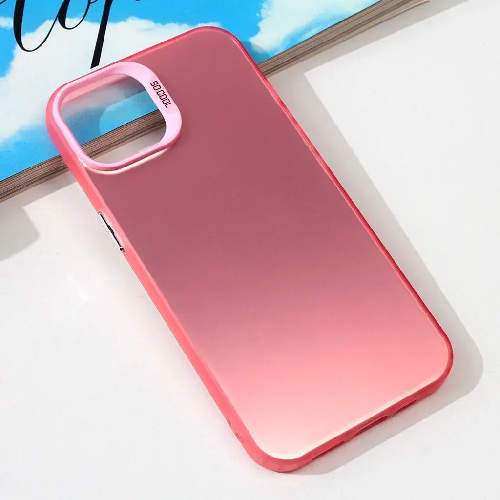 Clear protective case for iPhone 14 6.1 and iPhone 13 6.1 in pink
