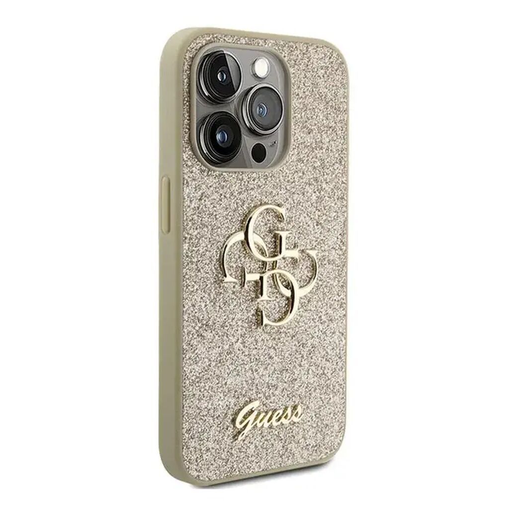 Maska Guess Hc Fixed Glitter 4G Big Metal Logo za iPhone 15 Pro 6.1