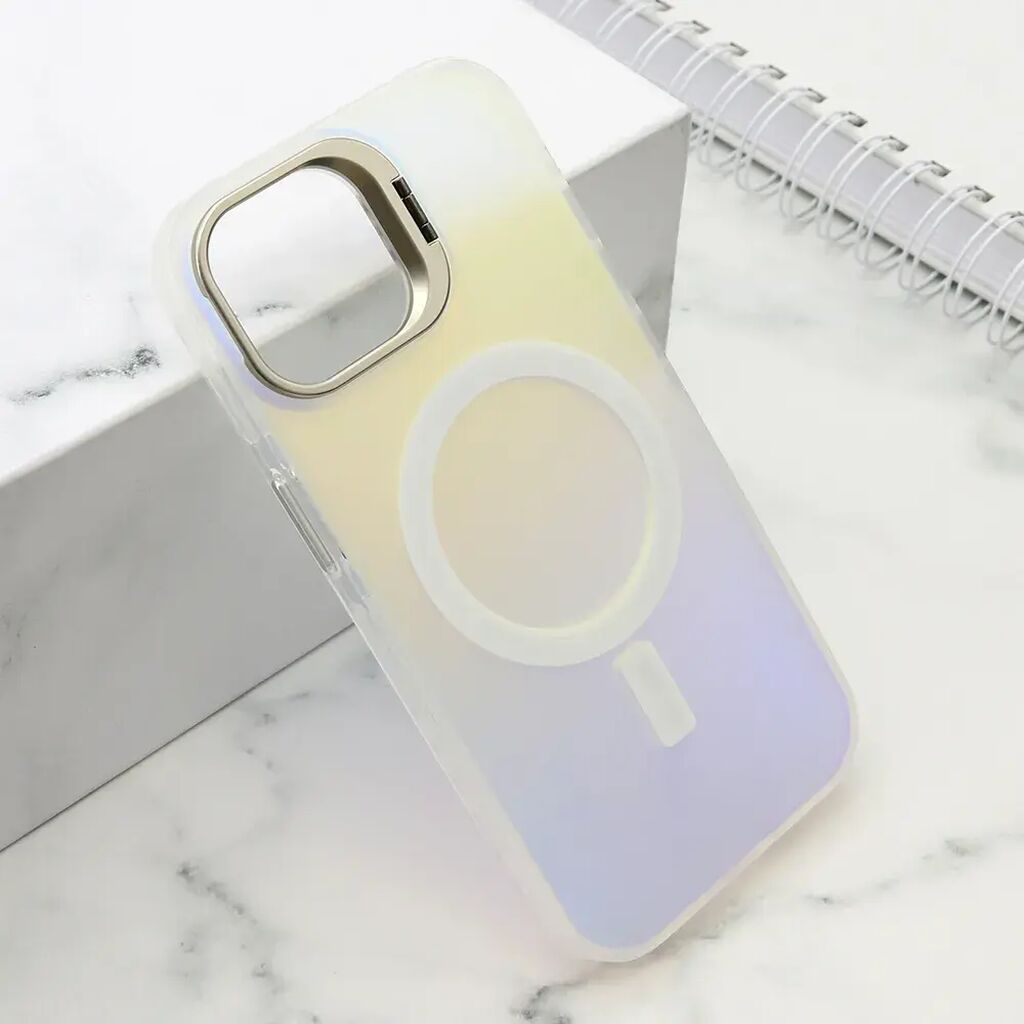 SHINE MagSafe Case for iPhone 15 (6.1) in white. This is a phone case