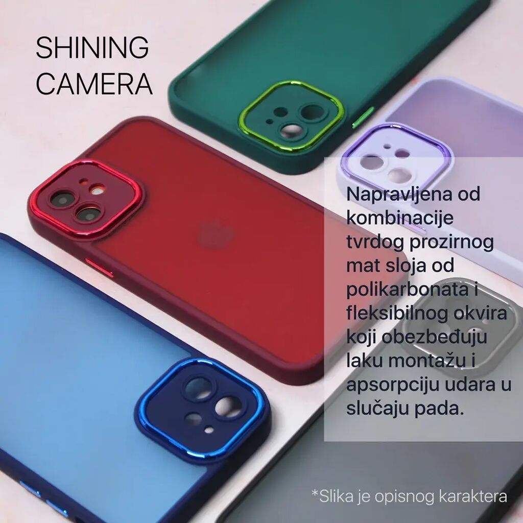 Maska Shining Camera za iPhone 15 6.1 ljubicasta. Kataloški broj