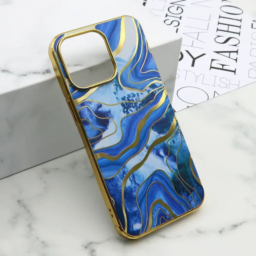 Futrola MARBLE za iPhone 15 Pro Max (6.7) plava. Uz brzu dostavu i