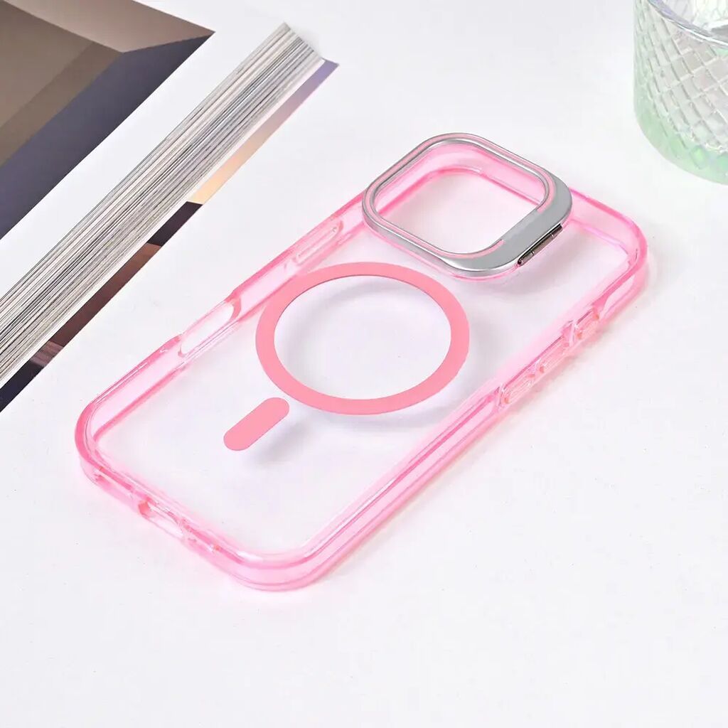 Maska Magsafe transparent za iPhone 16 Pro 6.3 pink. Uz brzu dostavu i
