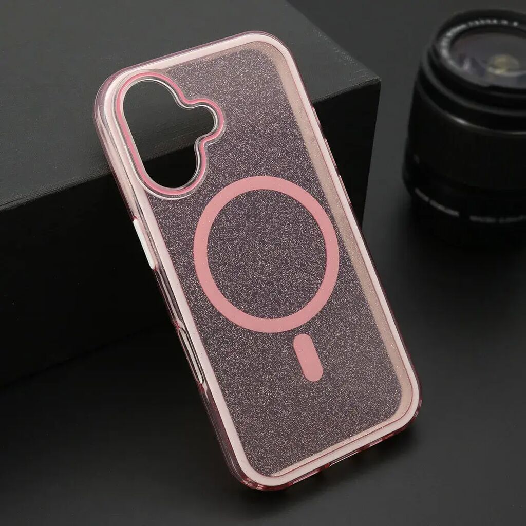 Futrola CRYSTAL MagSafe za iPhone 16 (6.1) roze. Uz brzu dostavu i