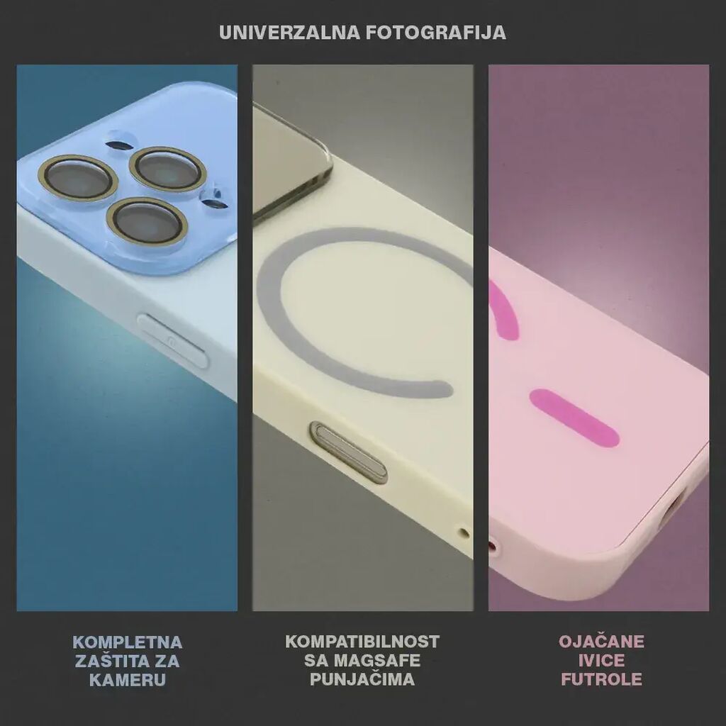 Futrola PASTELPOP MagSafe za iPhone 16 Pro (6.3) crna. Uz brzu dostavu