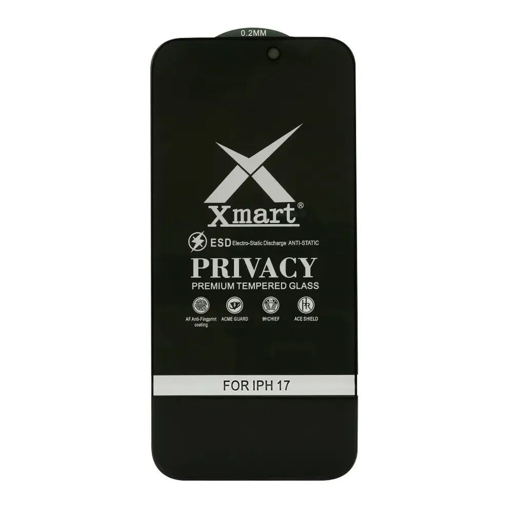 Folija za zastitu ekrana GLASS X mart 9D PRIVACY za iPhone 17 (6.3)