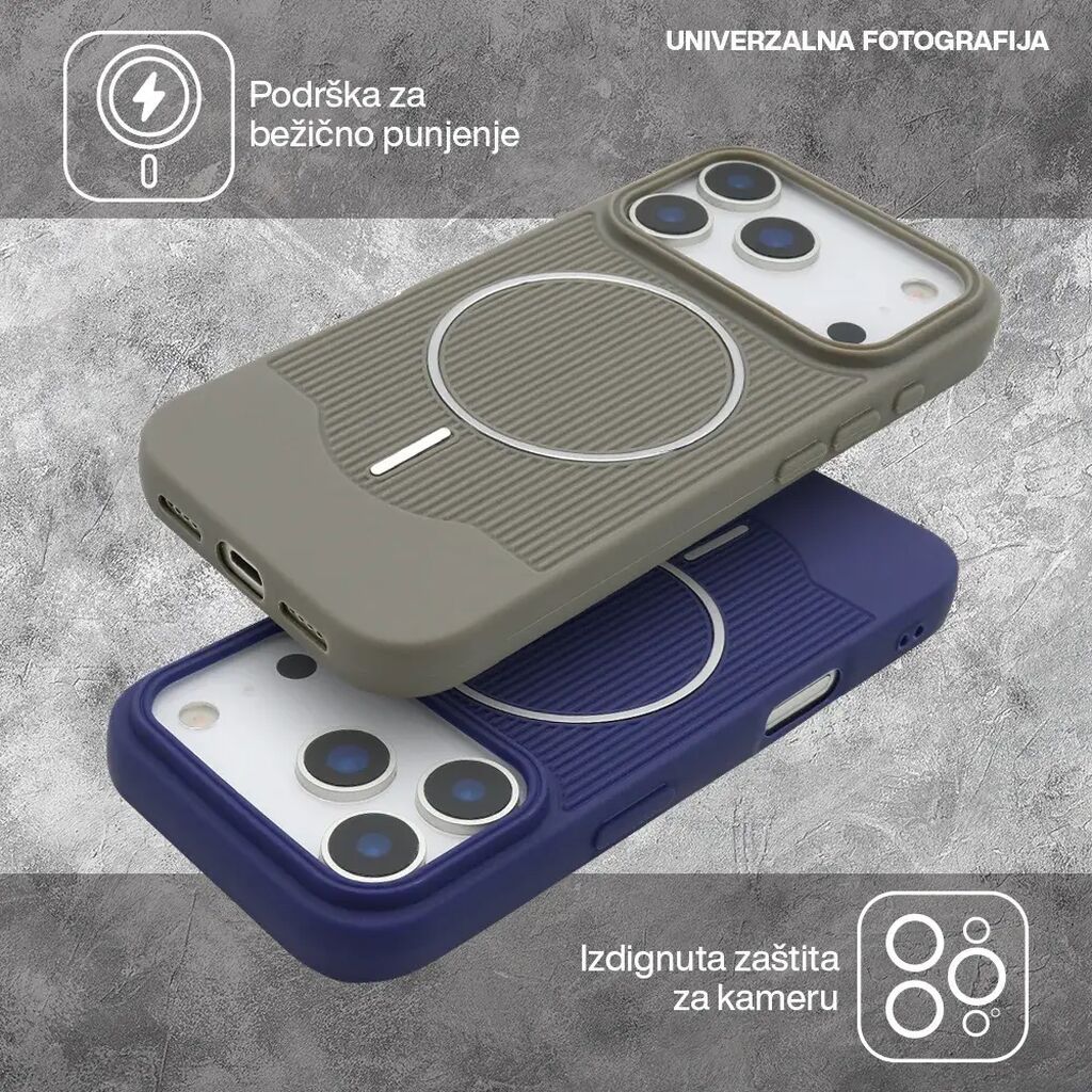 Futrola URBAN EDGE Magsafe za iPhone 17 AIR (6.6) crna. Kataloški