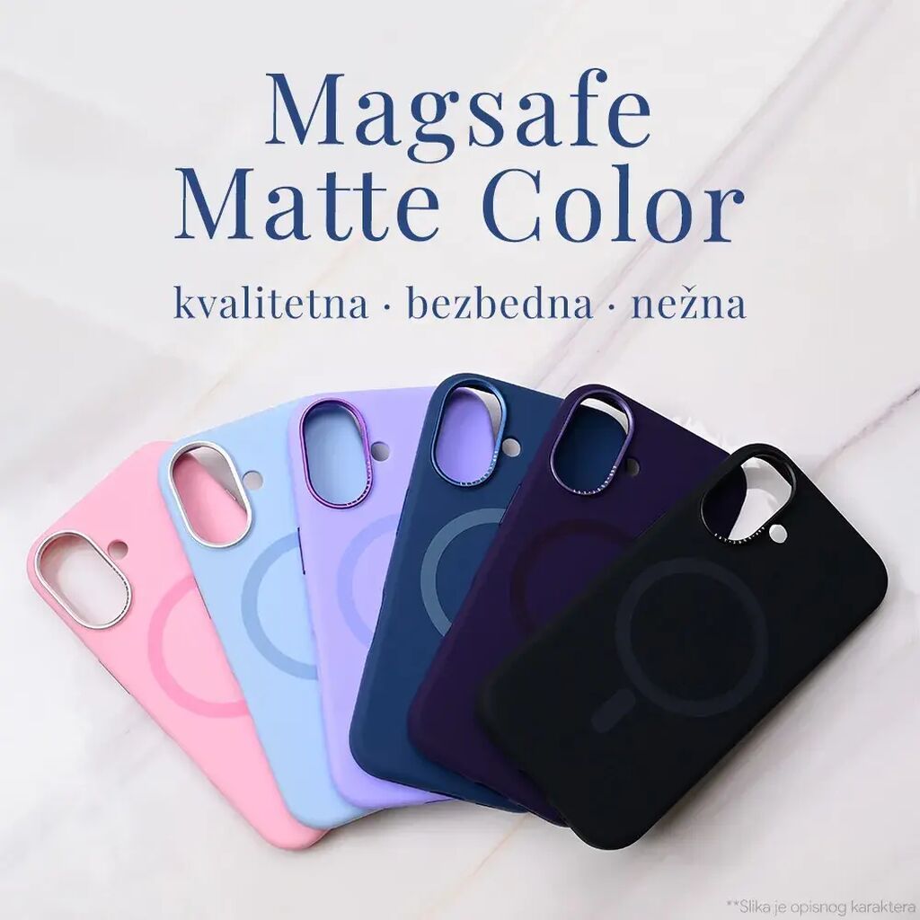 Maska Magsafe Matte Color iPhone 16 Pro Max 6.9 crna. Uz brzu dostavu