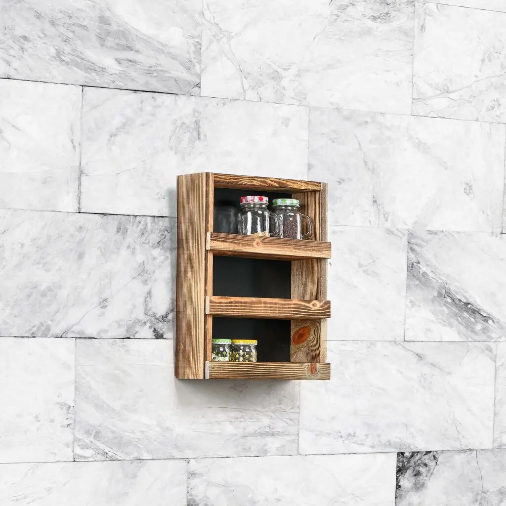 Aberto Design Kuhinjska polica Three Layer Shelf, 28x34x8cm, Braon