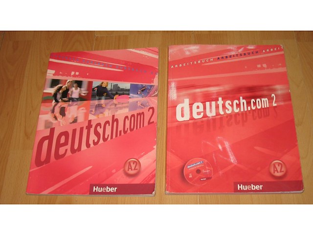 DEUTSCH.COM 2 UDZBENIK + RADNA SVESKA + CD A2 HUEBER