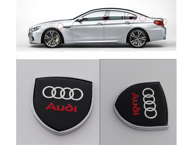 3D amblem Audi crni