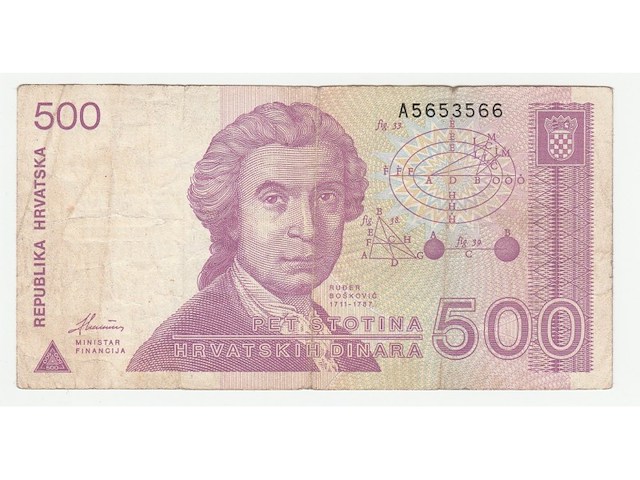 500 Dinara - 1991 - Hrvatska