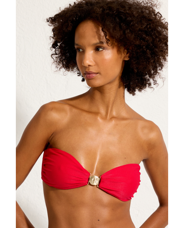 Top Lychee-Red Detail-Bandeau
