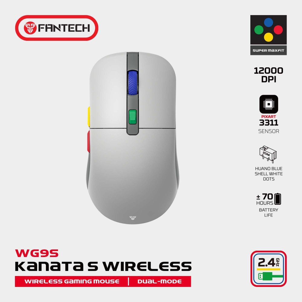 Mis Wireless Gaming Fantech WG9S Kanata S siviID EK000804722