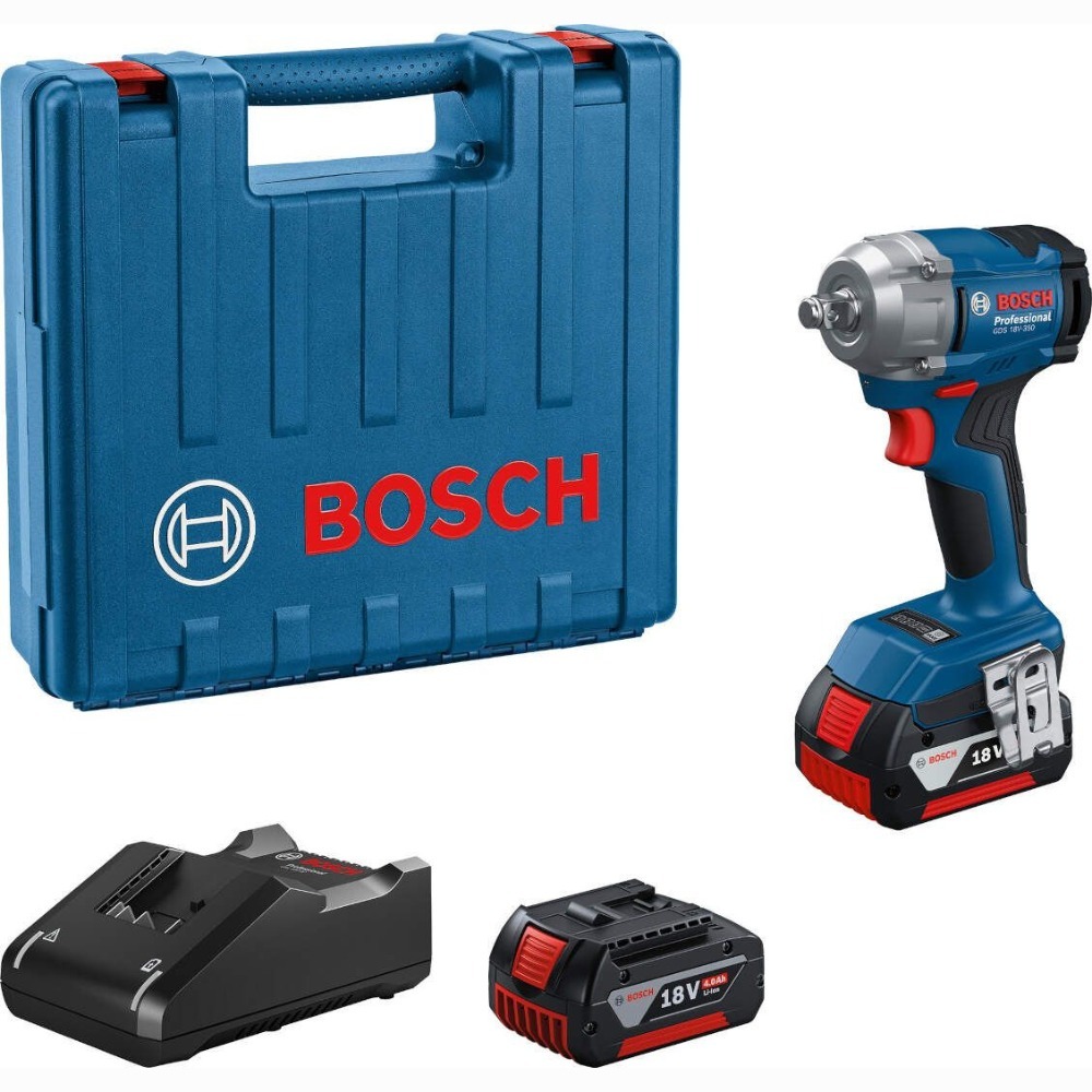 Bosch Professional Akumulatorski udarni odvrtač GDS 18V-350 (2xGBA 18V 4.0Ah; GAL 18V-20; CC) 06019M5021ID EK000806126