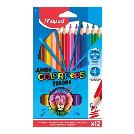 BOJICE ZA CRTANJE MAPED 1/12 COLOR`PEPS STRONG JUMBO