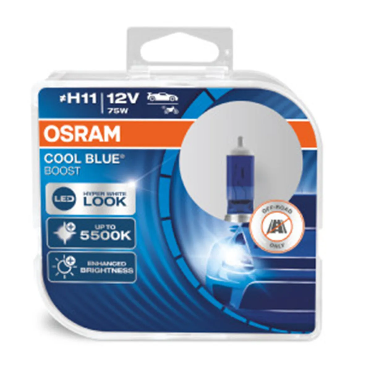 SIJAL PAR 12/ H11 62211CBB HCB=2HB BOOSTER 75W PGJ19-2 2BOX OSRAM