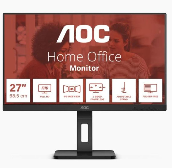 Monitor 27'' AOC 27E3QAF IPS 1920x108075Hz4msHDMIDPVGA