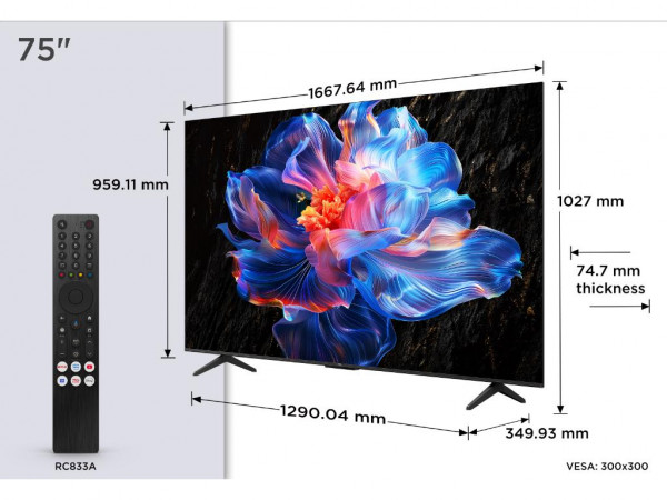 Televizor TCL 75V6C75''4K UHD60HzGoogle TVcrna' ( '75V6C' )
