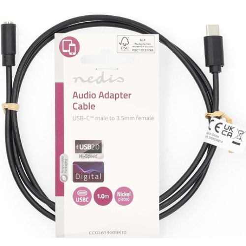 CCGL65960BK10 Adapterski kabl sa USB-C na 3,5mm muški sa 4-pinom, 1m