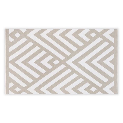 Geometrijska Fouta - Toplo Siva i Bela