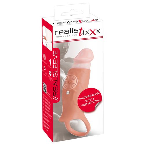 Realistična vibrirajuća navlaka za penis RealSleeve Open