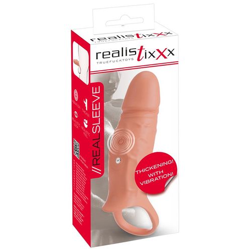 Realistična vibrirajuća navlaka za penis RealSleeve Close