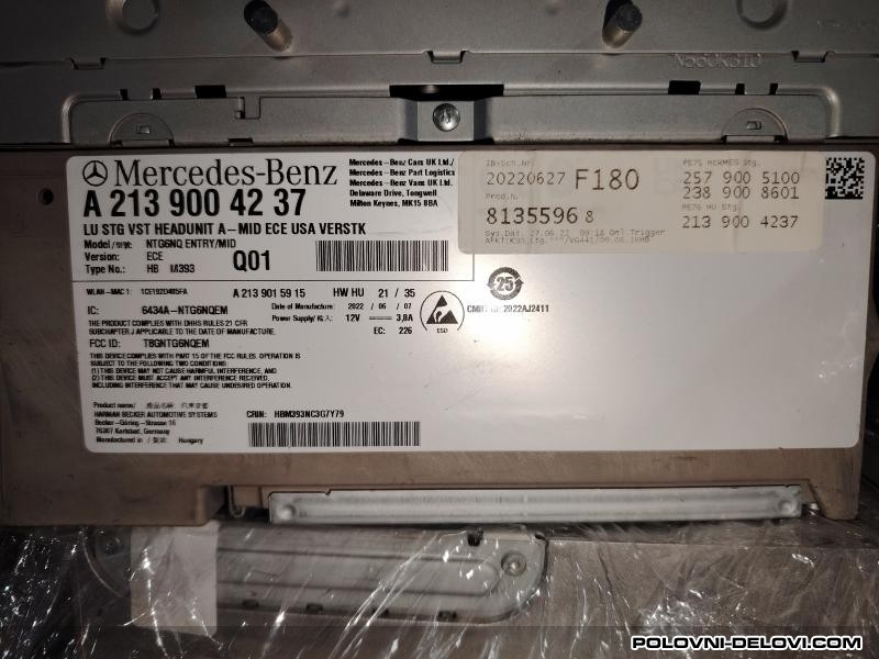 Mercedes E A 213 900 42 37 Elektrika I Paljenje