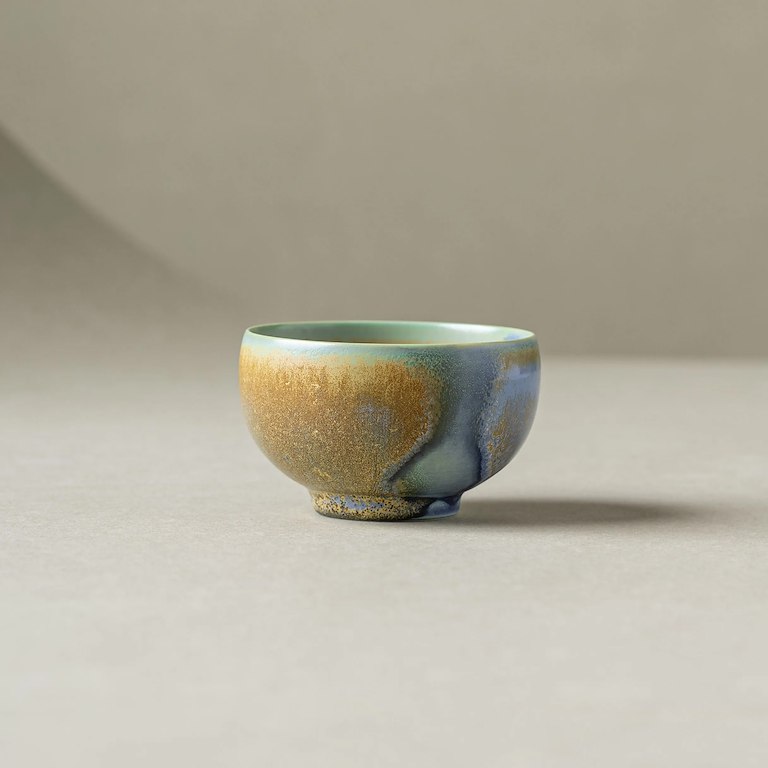 [Spring Special]Thousand Miles of Rivers and Mountains/千里江山(Qian Li Jiang Shan) - Handmade Crystalline Glaze Glaze Classic Teacup
