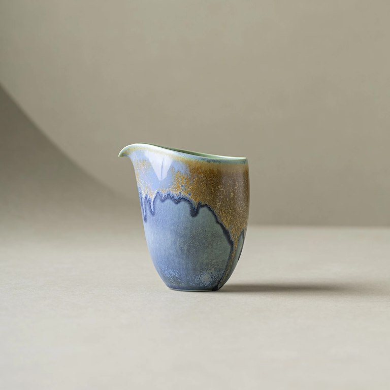 [Spring Special]Thousand Miles of Rivers and Mountains/千里江山(Qian Li Jiang Shan) - Handmade Crystalline Glaze Gongdao Cup